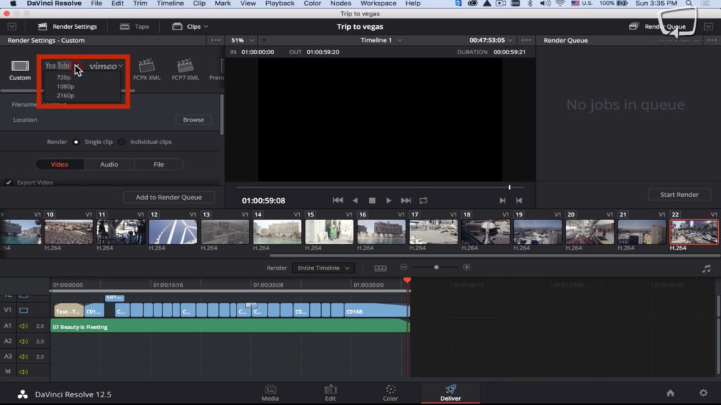 How To Export Resolve File To ProRes MP4 MOV AVI 
